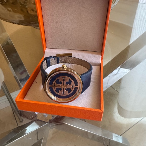 Tory Burch | Accessories | Tory Burch Blue And Gold Watch With ...